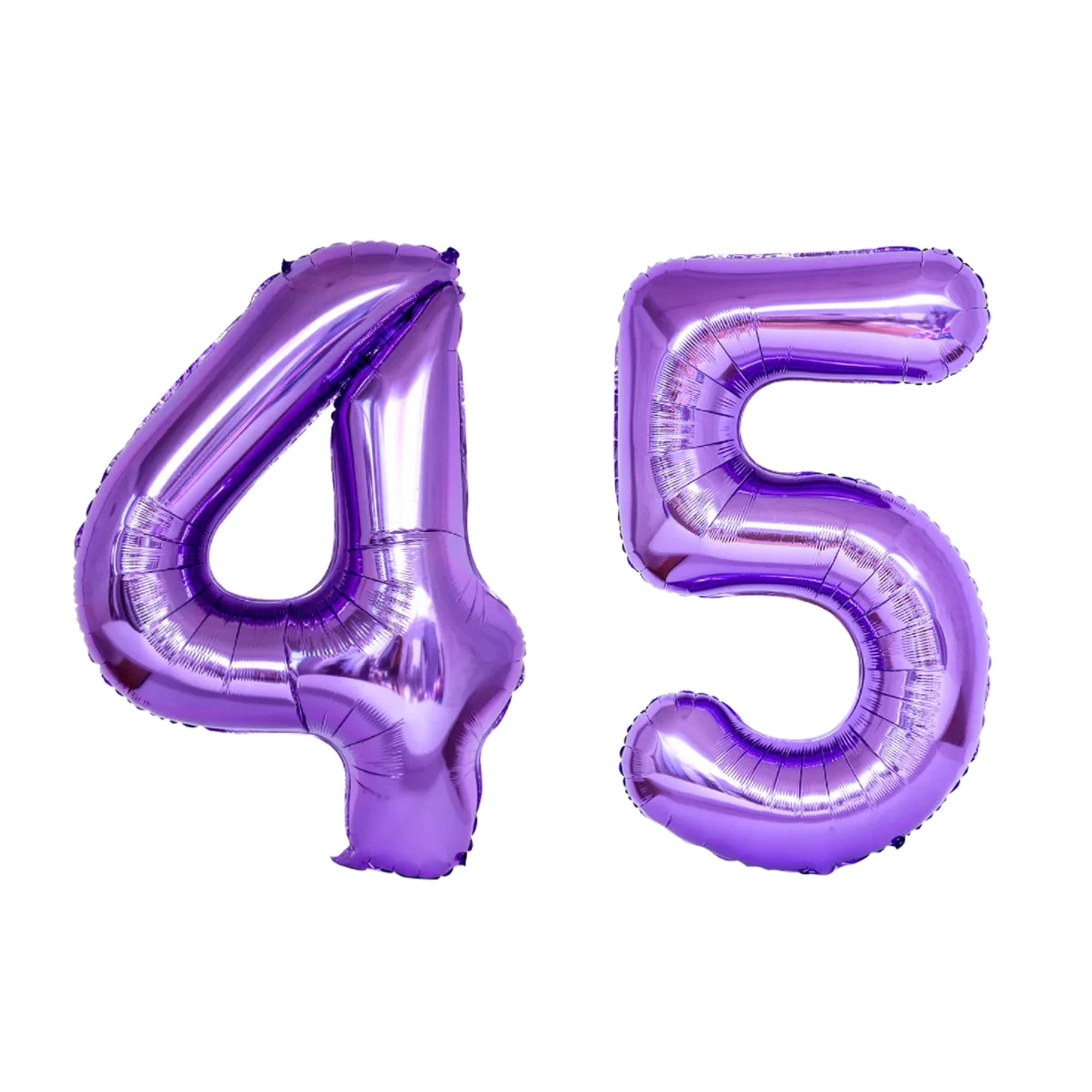 Number Forty Five Balloon Purple Number 45 Balloon 32" Large Birthday ...