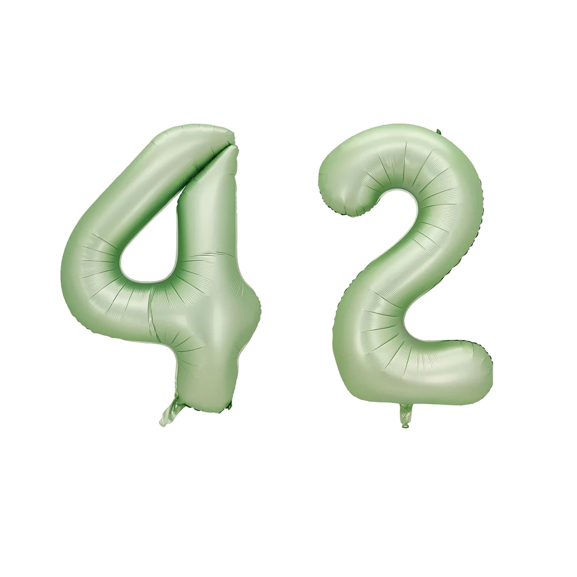Number Forty Two Balloon Pastel Sage Green Number 42 Balloon 32" Large ...