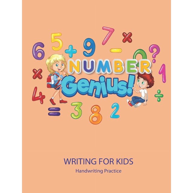 Number Genius: Handwriting Practice Book For Kids Writing Page and ...