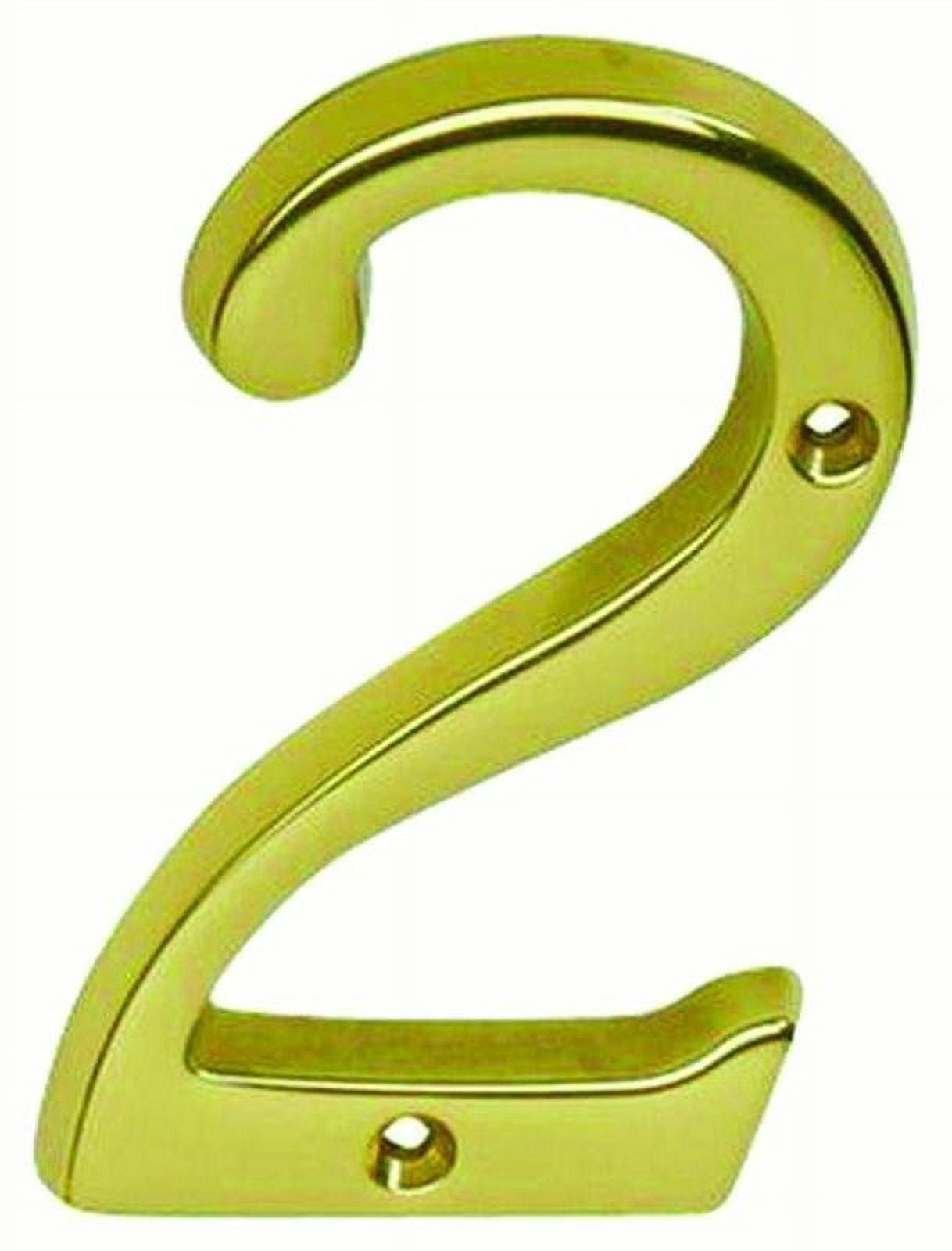 Schlage SC2-3026-605 #2 House Number, Character: 2, Brass - Walmart.com