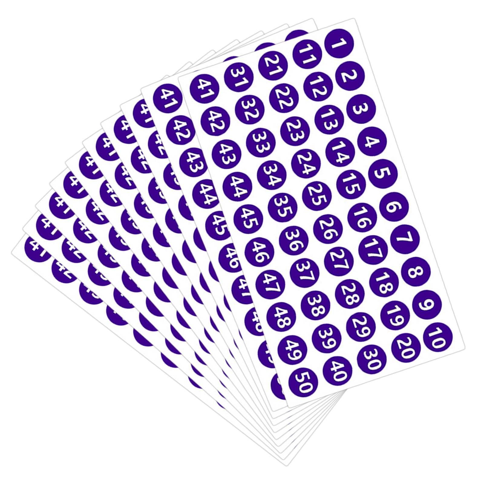 Number Inventory Stickers Round for Scrapbooking Greeting Card Gift ...