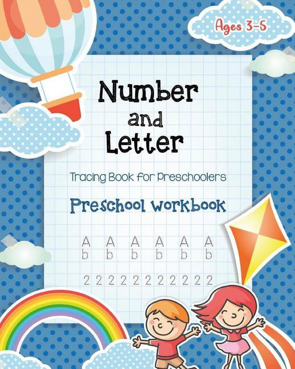 Number & Letter Tracing Preschool Workbook: PreK Math, Alphabet ...