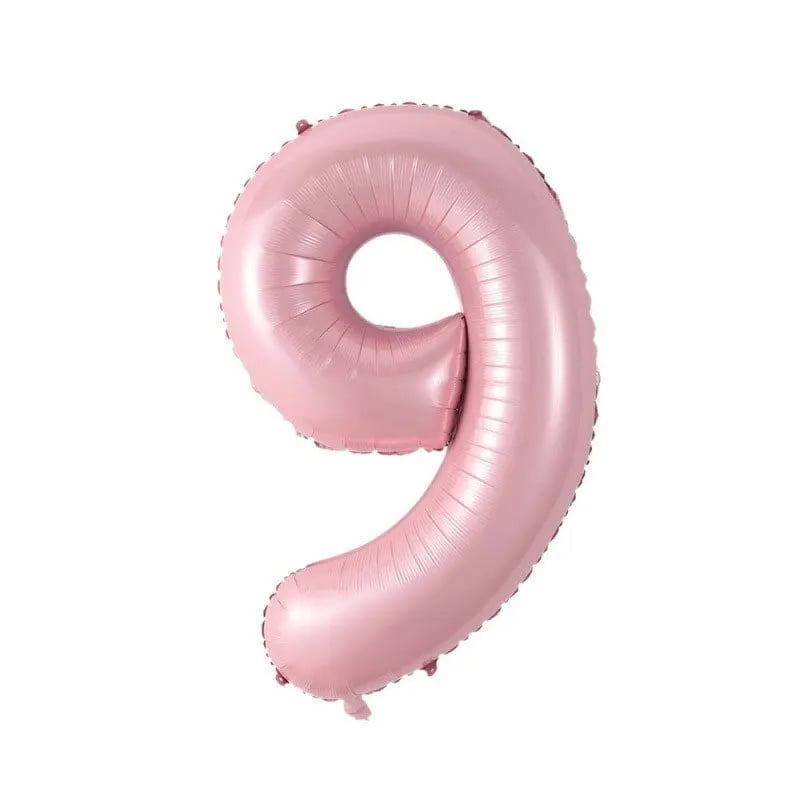 Number Nine Balloon Soft Pastel Pink Number 9 Balloon 32" Large Event ...