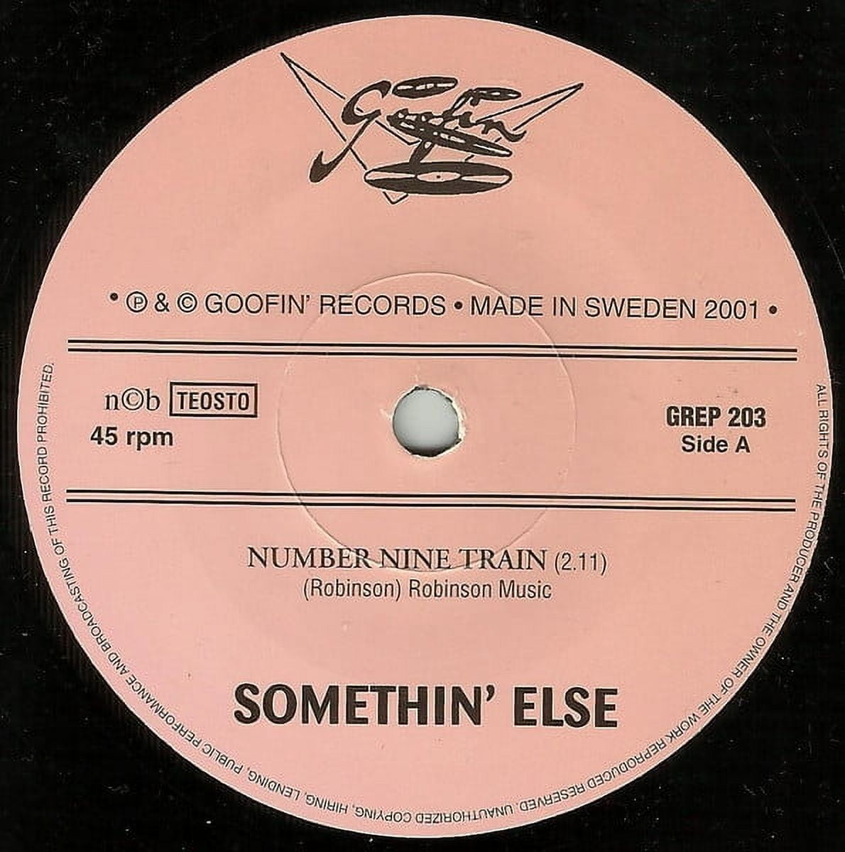 Somethin' Else Number Nine Train (Vinyl Record) 7" Single - Walmart.com
