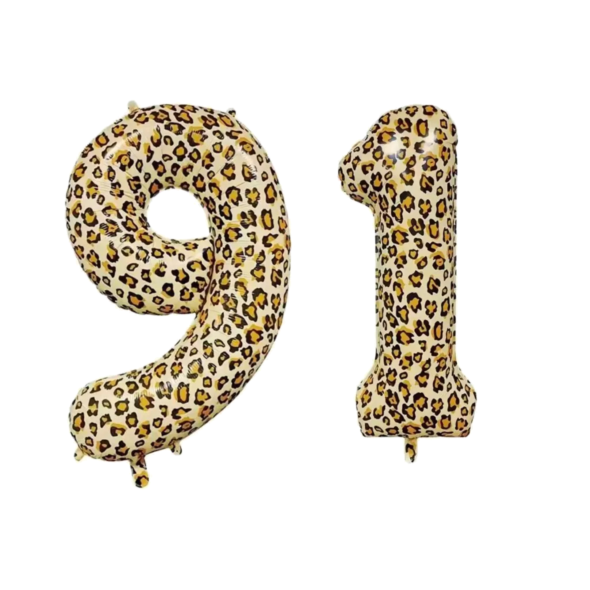 Number Ninety One Balloon Leopard Print Number 91 Balloon 32" Large ...