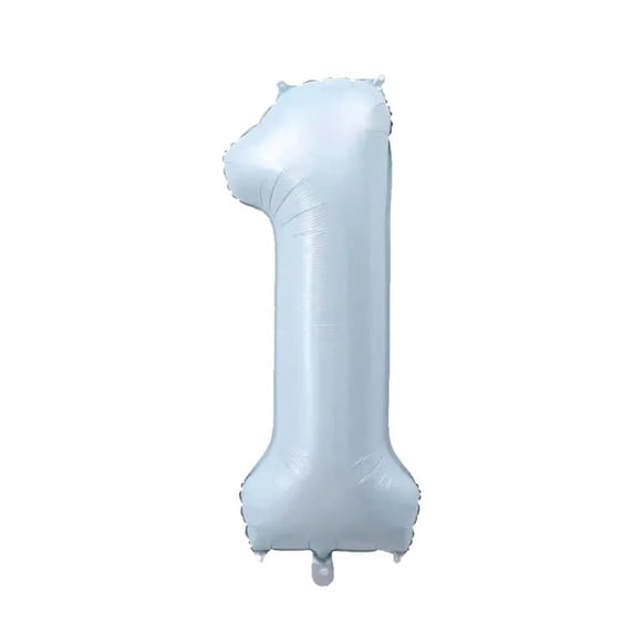 Number One Balloon Pastel Blue Sky Blue Light Blue 32" Large Party ...