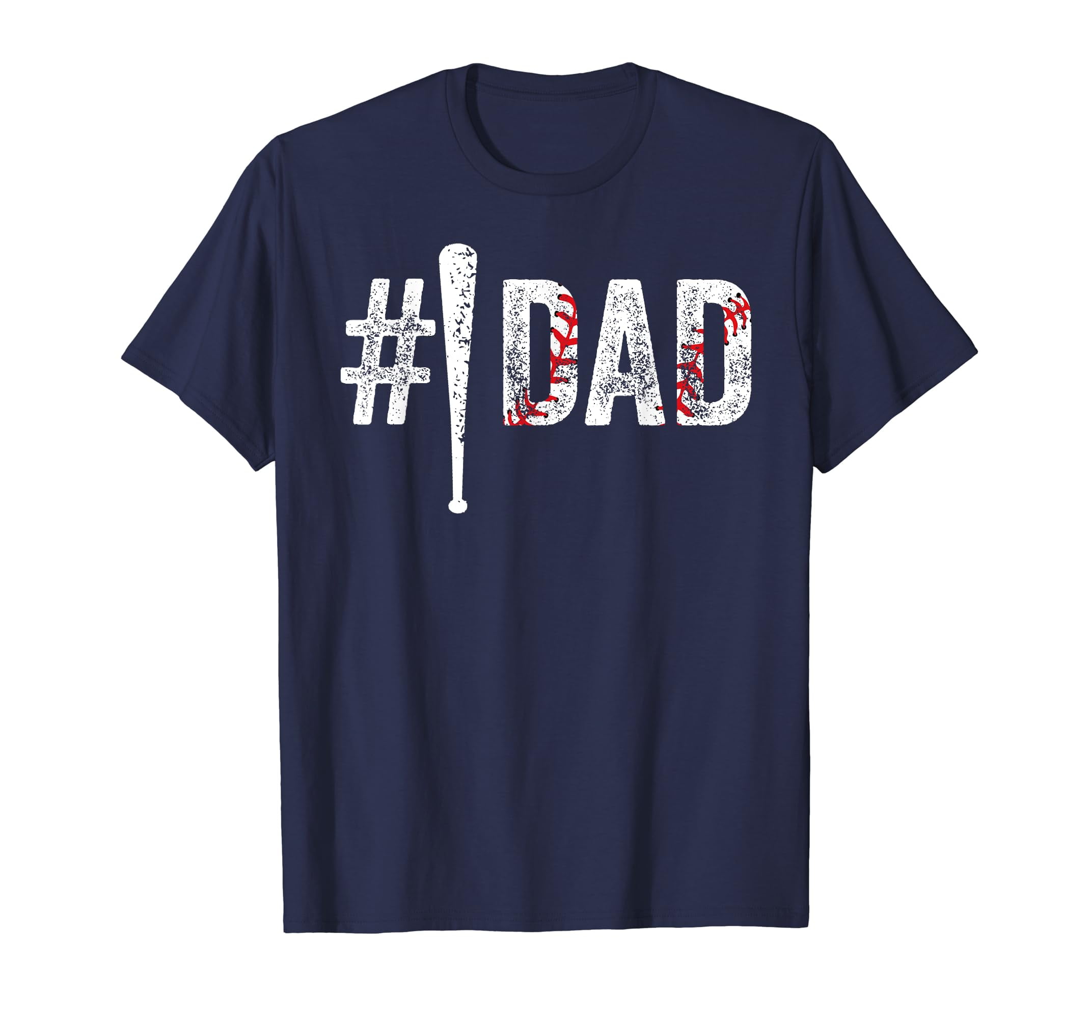 Number One Baseball Dad for Fathers Day #1 Dad Daddy T-Shirt Funny Cute ...
