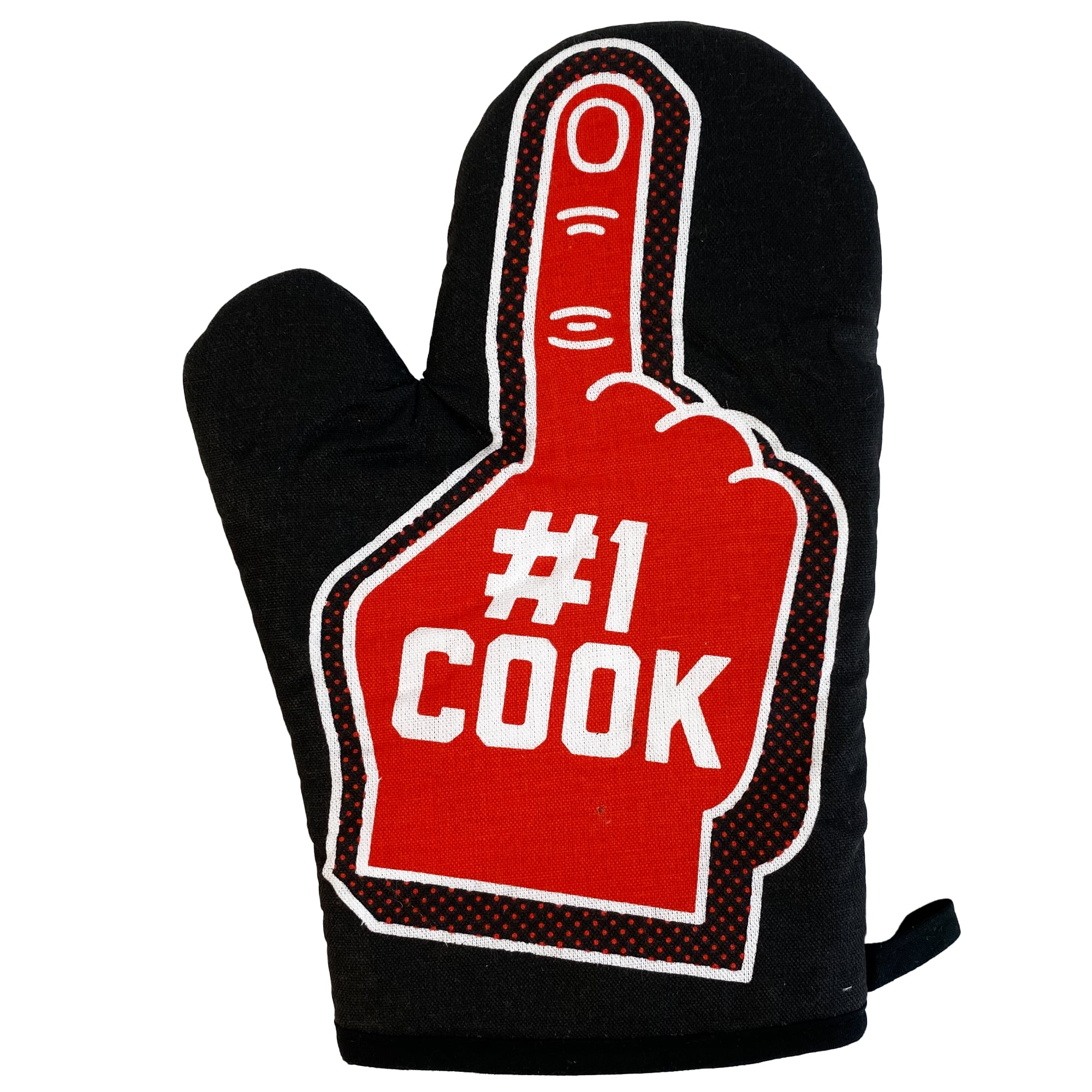 Number One Cook Oven Mitt Funny Sports Fan Foam Finger Sarcastic ...