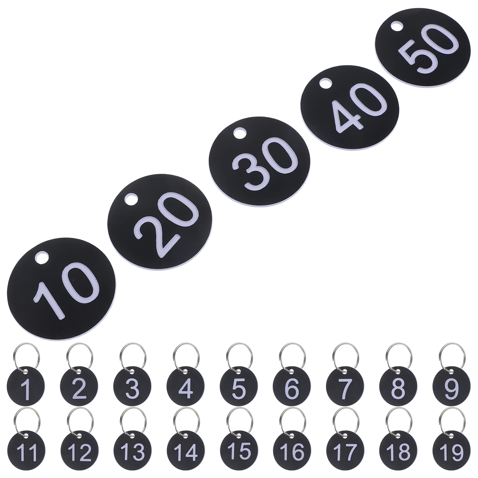 Number Plate 50 Sets Label Hoop Labels Home Tags Round for ...