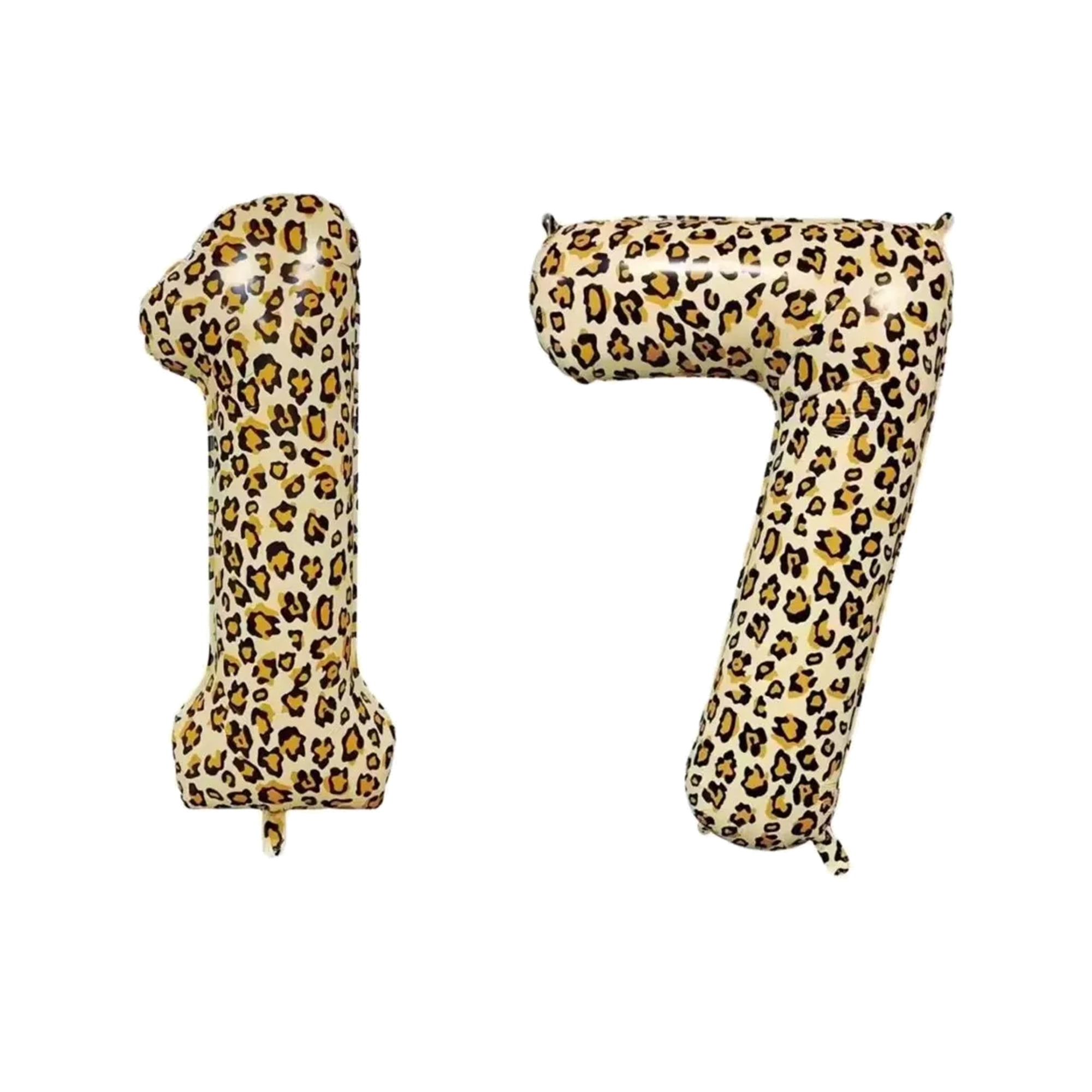 Number Seventeen Balloon Leopard Print Number 17 Balloon 32" Large ...