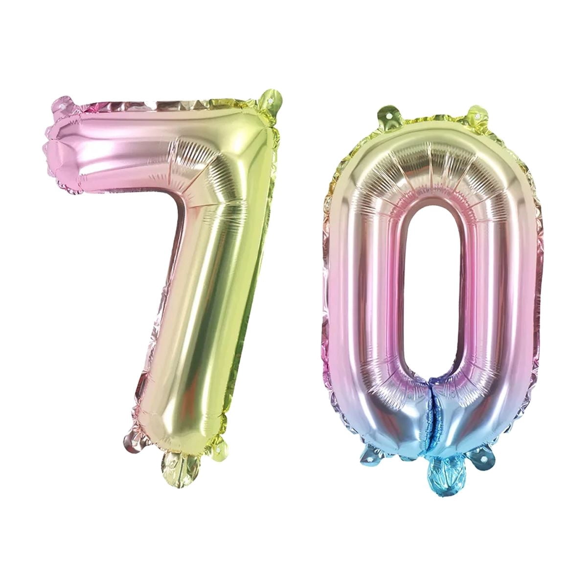 Number Seventy Colorful Balloon, 32" Foil Mylar, 70th Milestone Party ...