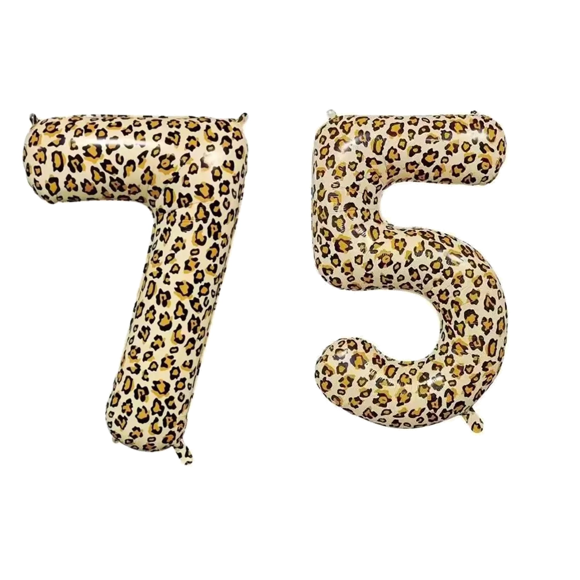 Number Seventy Five Balloon Leopard Print Number 75 Balloon 32" Large ...