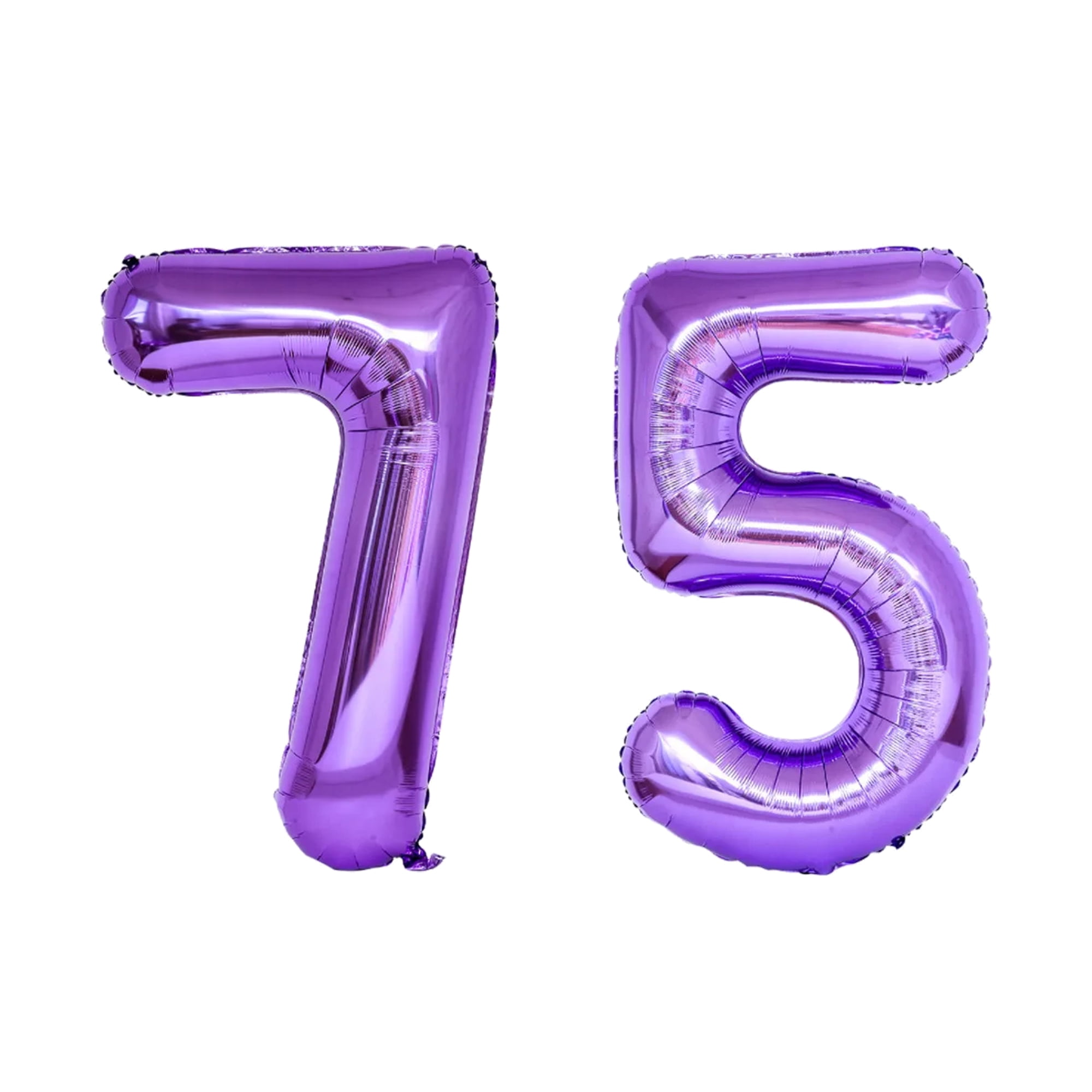 Number Seventy Five Balloon Purple Number 75 Balloon 32" Large ...