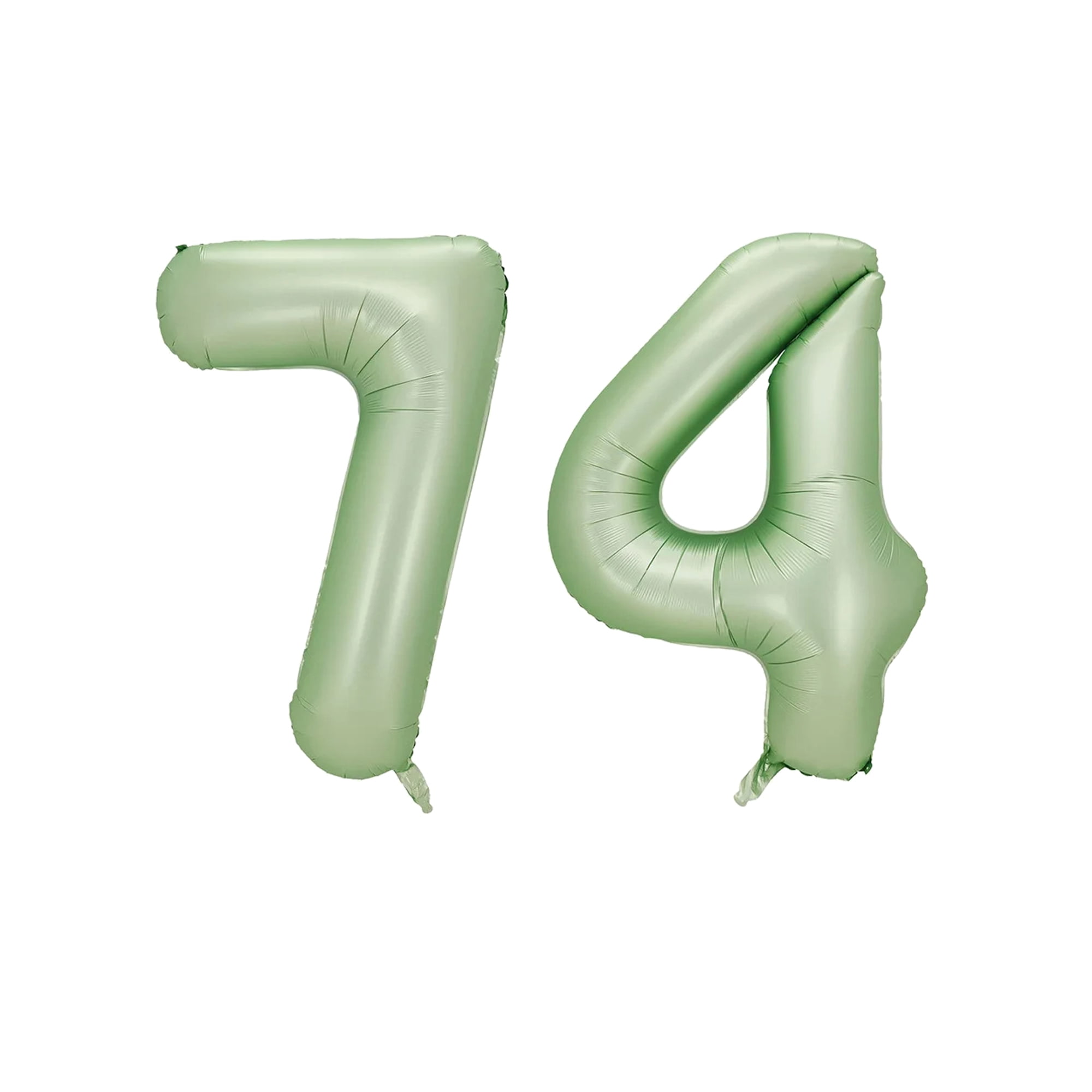 Number Seventy Four Balloon Pastel Sage Green Number 74 Balloon 32 ...