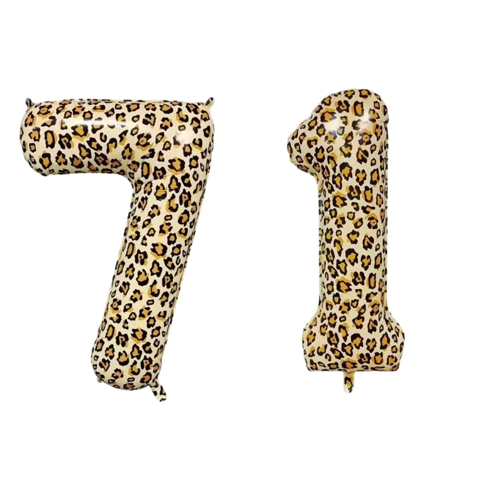 Number Seventy One Balloon Leopard Print Number 71 Balloon 32" Large ...