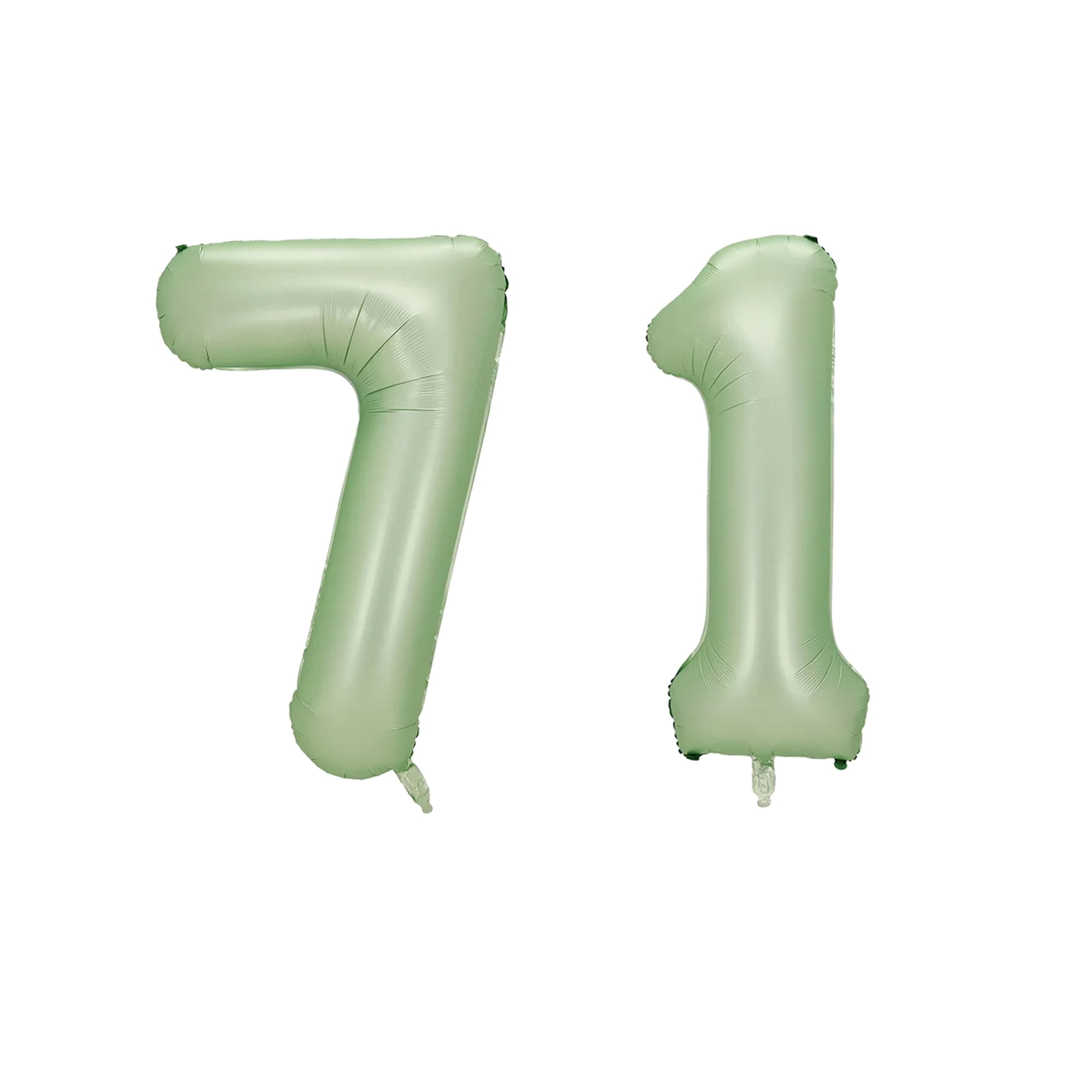 Number Seventy One Balloon Pastel Sage Green Number 71 Balloon 32 ...