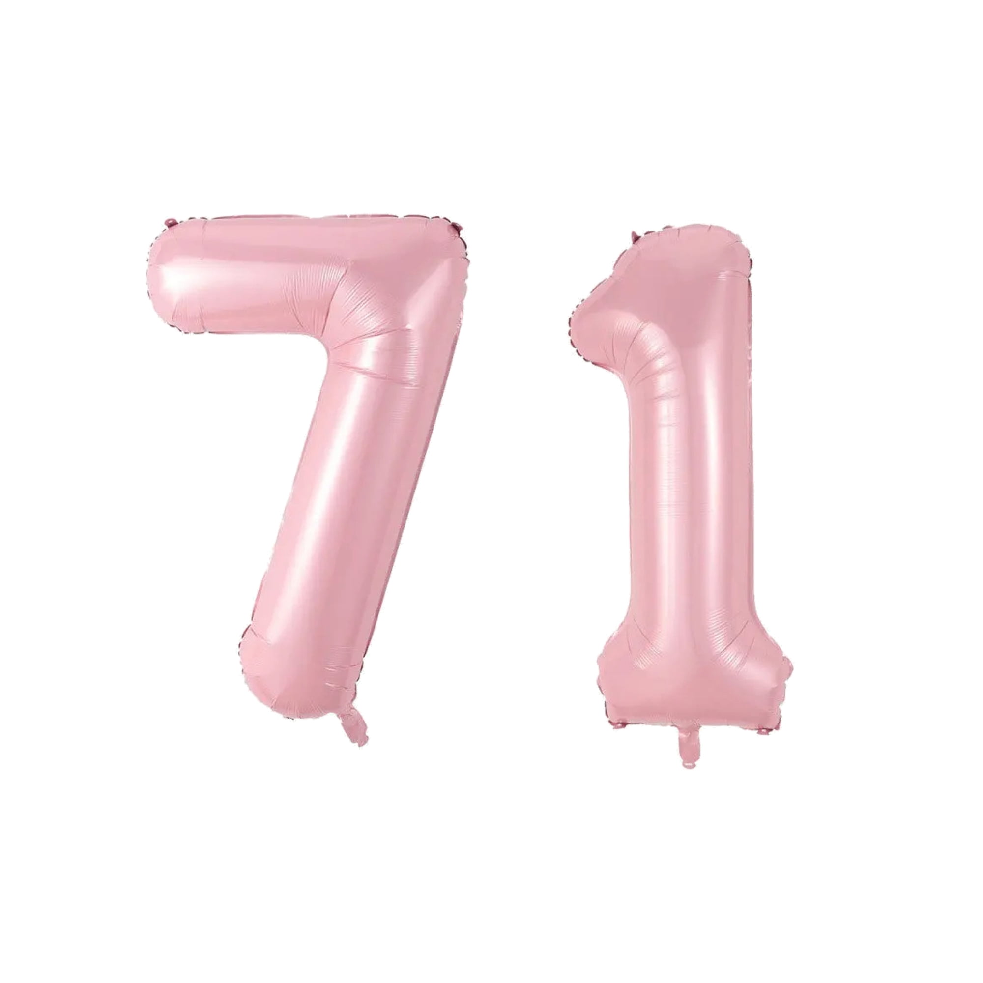 Number Seventy One Balloon Soft Pastel Pink Number 71 Balloon 32" Large ...