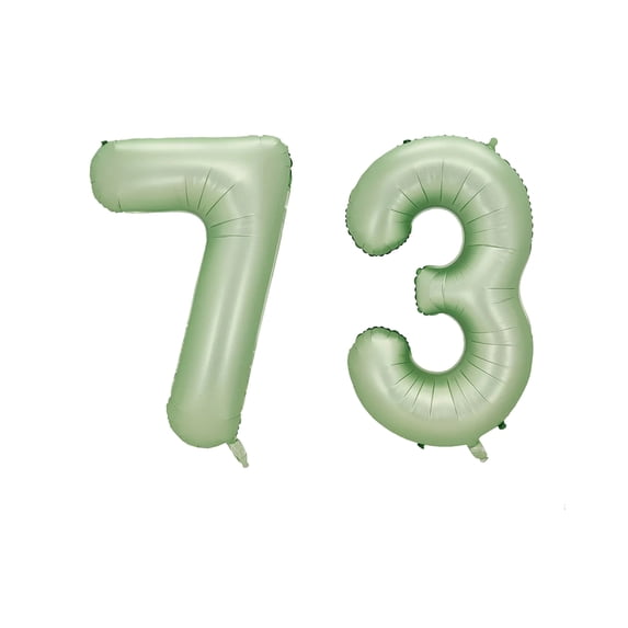 Number Seventy Three Balloon Pastel Sage Green Number 73 Balloon 32 ...
