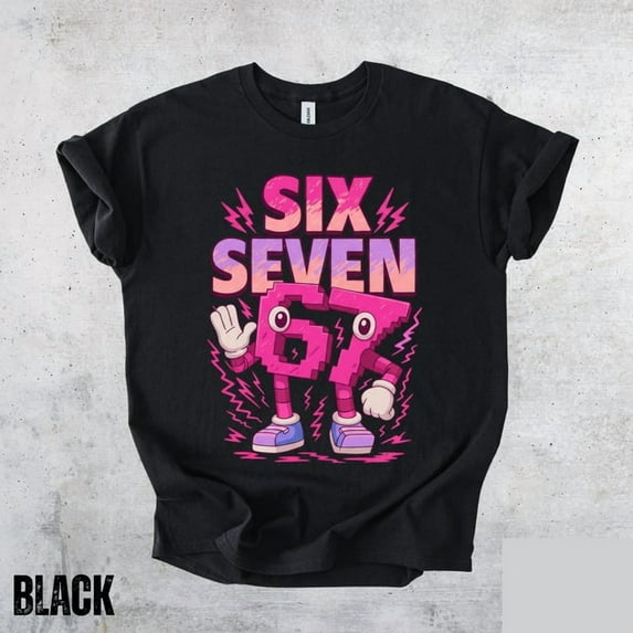 Number Six Seven Cartoon Graphic Shirt Math Learning Kids Tee Unisex ...