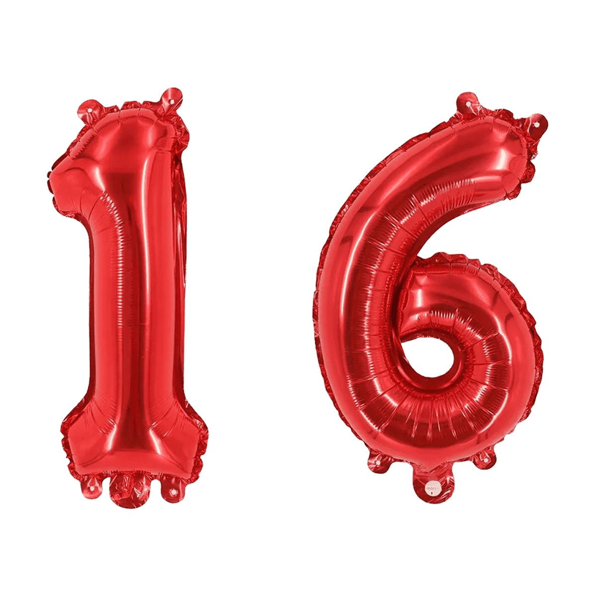 Number Sixteen Red Balloon, 32" Foil Mylar, Sweet 16 Party Decoration ...
