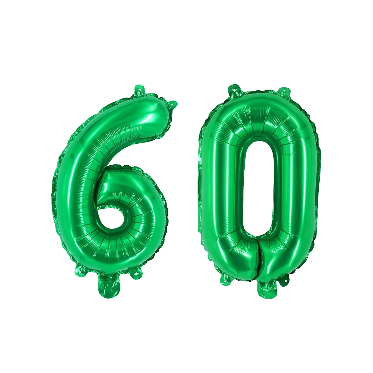 Number Sixty Green Balloon, 32" Foil Mylar, 60Th Birthday Party Age ...
