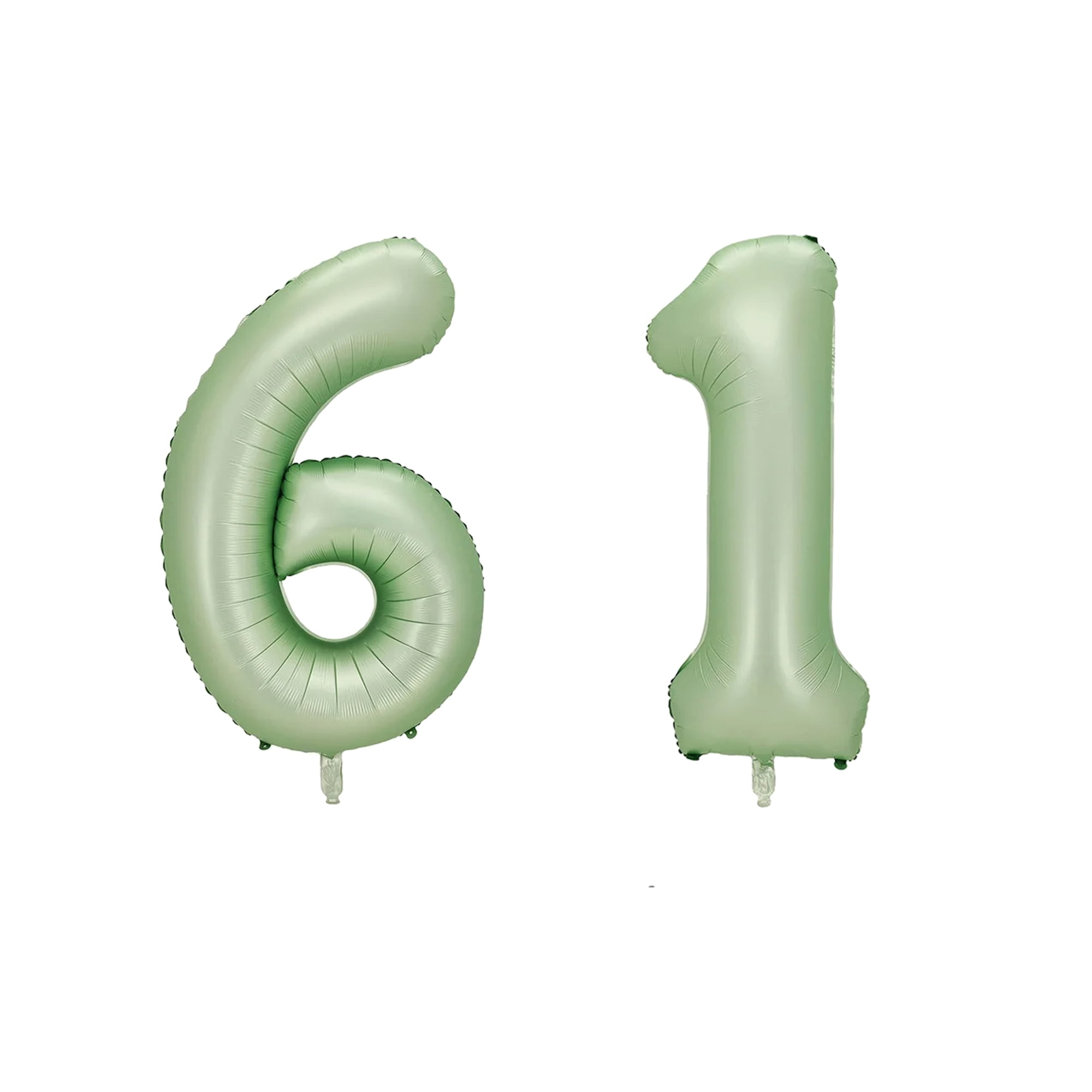 Number Sixty One Balloon Pastel Sage Green Number 61 Balloon 32" Large ...