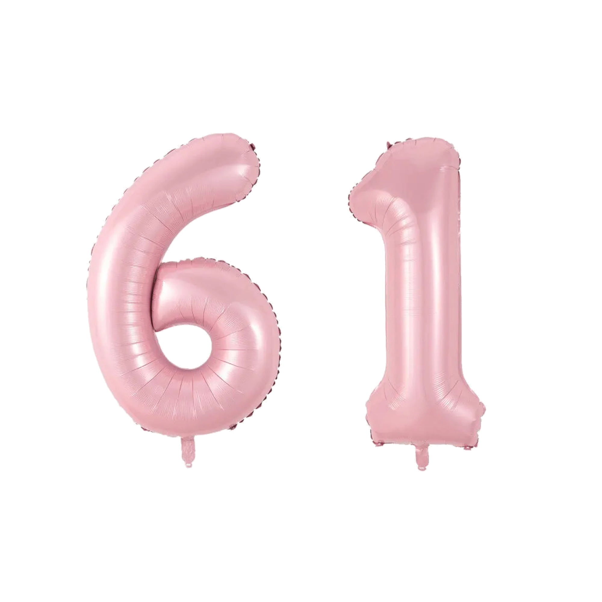 Number Sixty One Balloon Soft Pastel Pink Number 61 Balloon 32" Large ...