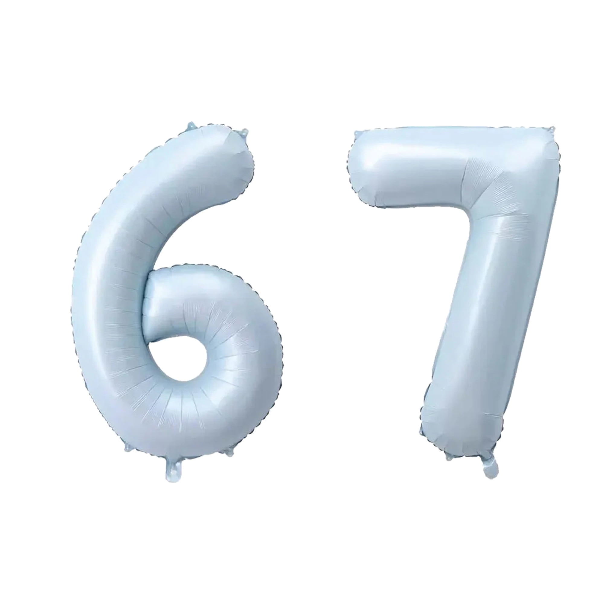 Number Sixty Seven Balloon Pastel Blue Sky Blue Light Blue 32" Large ...