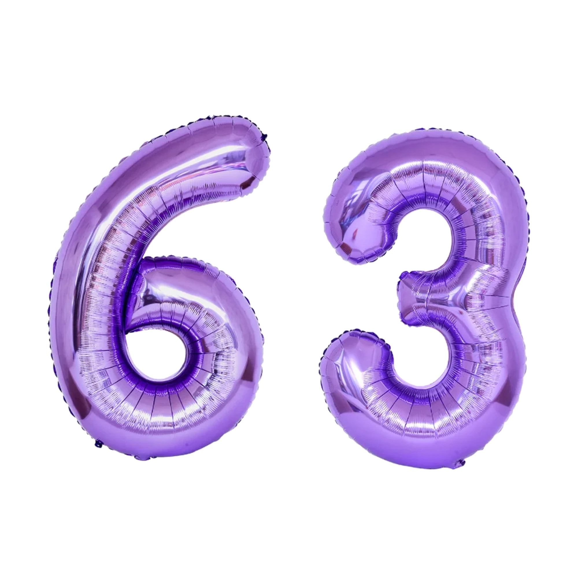 Number Sixty Three Balloon Purple Number 63 Balloon 32" Large ...