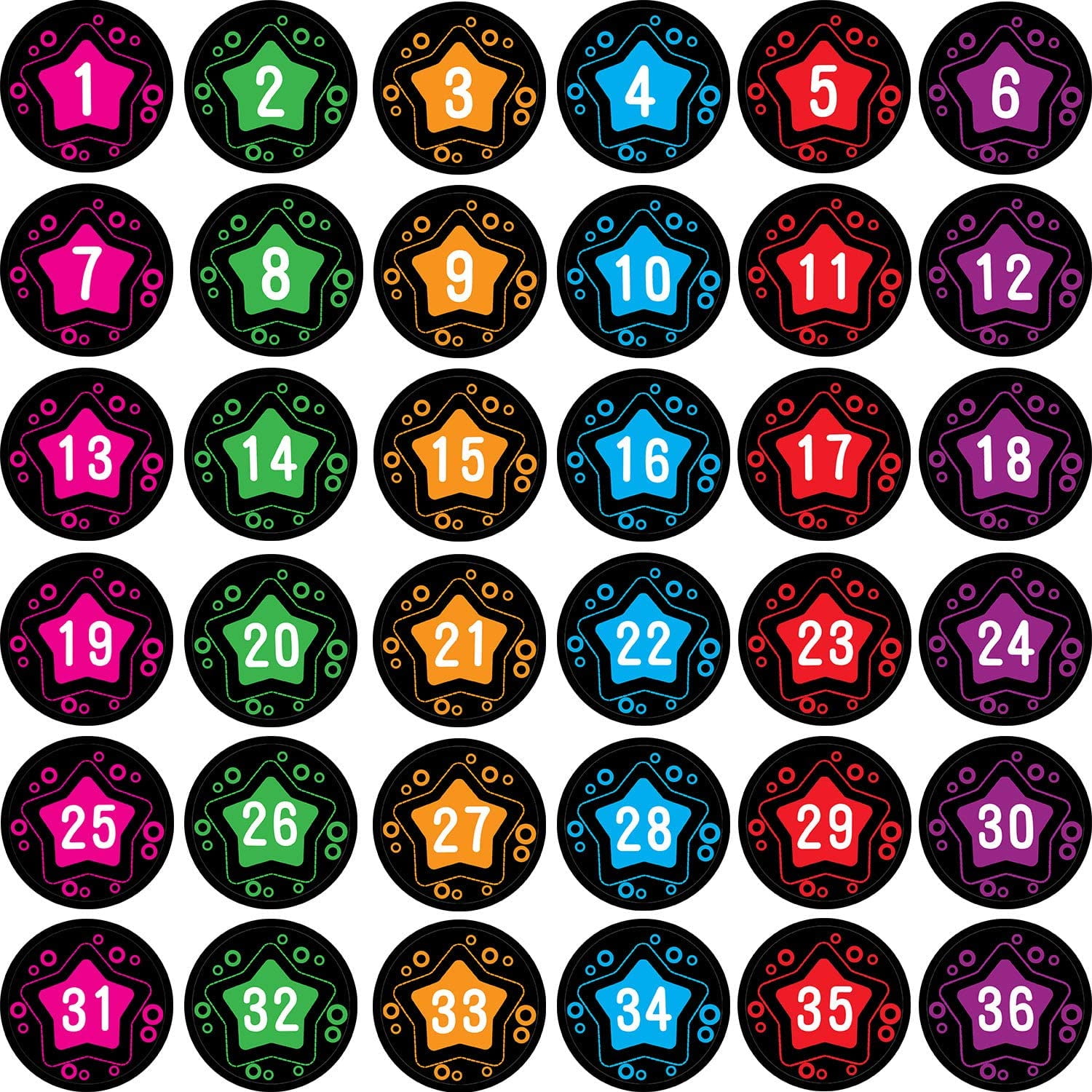 Number Spot Markers Stickers Number Line up Floor Decals Classroom Line ...