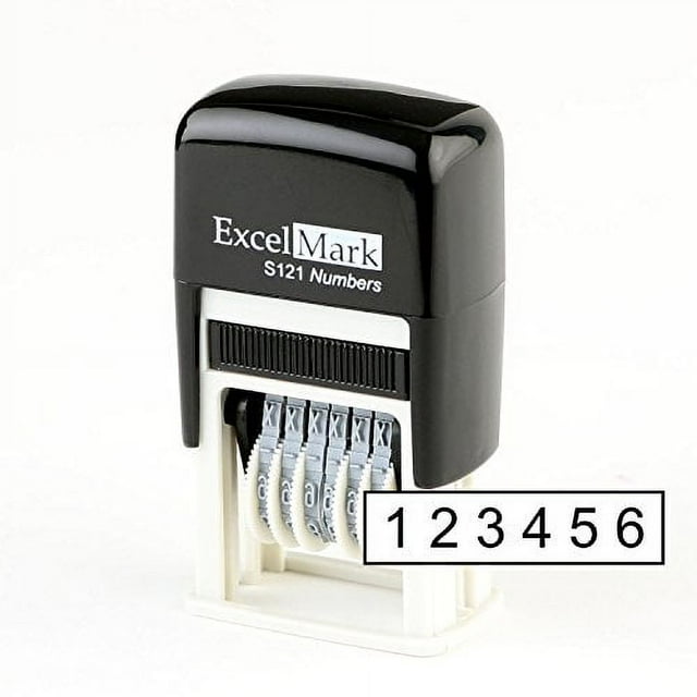 Number Stamp, Self Inking, Black Numbering Stamp, 6 Digit - Walmart.com