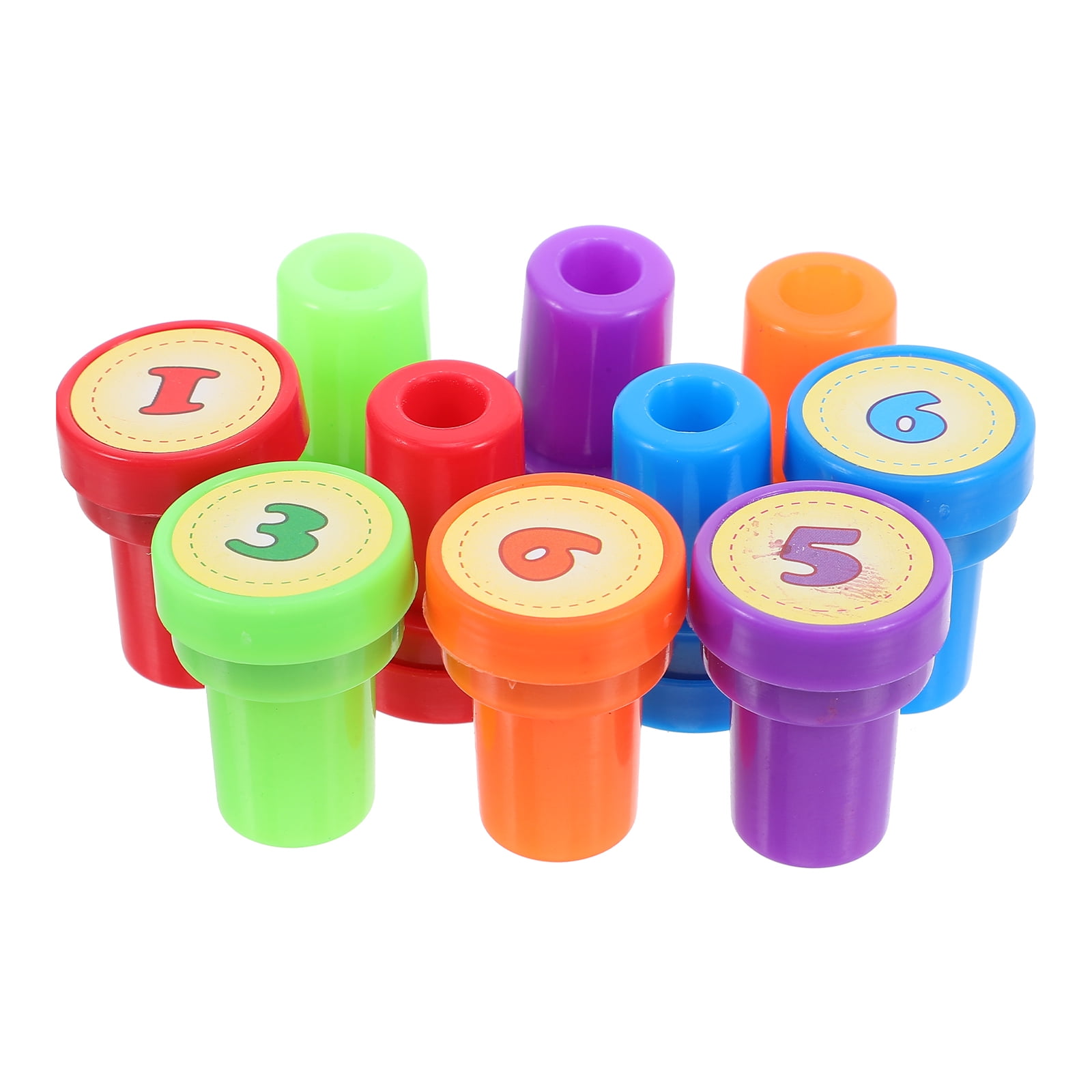 Number Stamp Toys 10 Pcs Stamps For Educational Variety Kids Gift Child ...