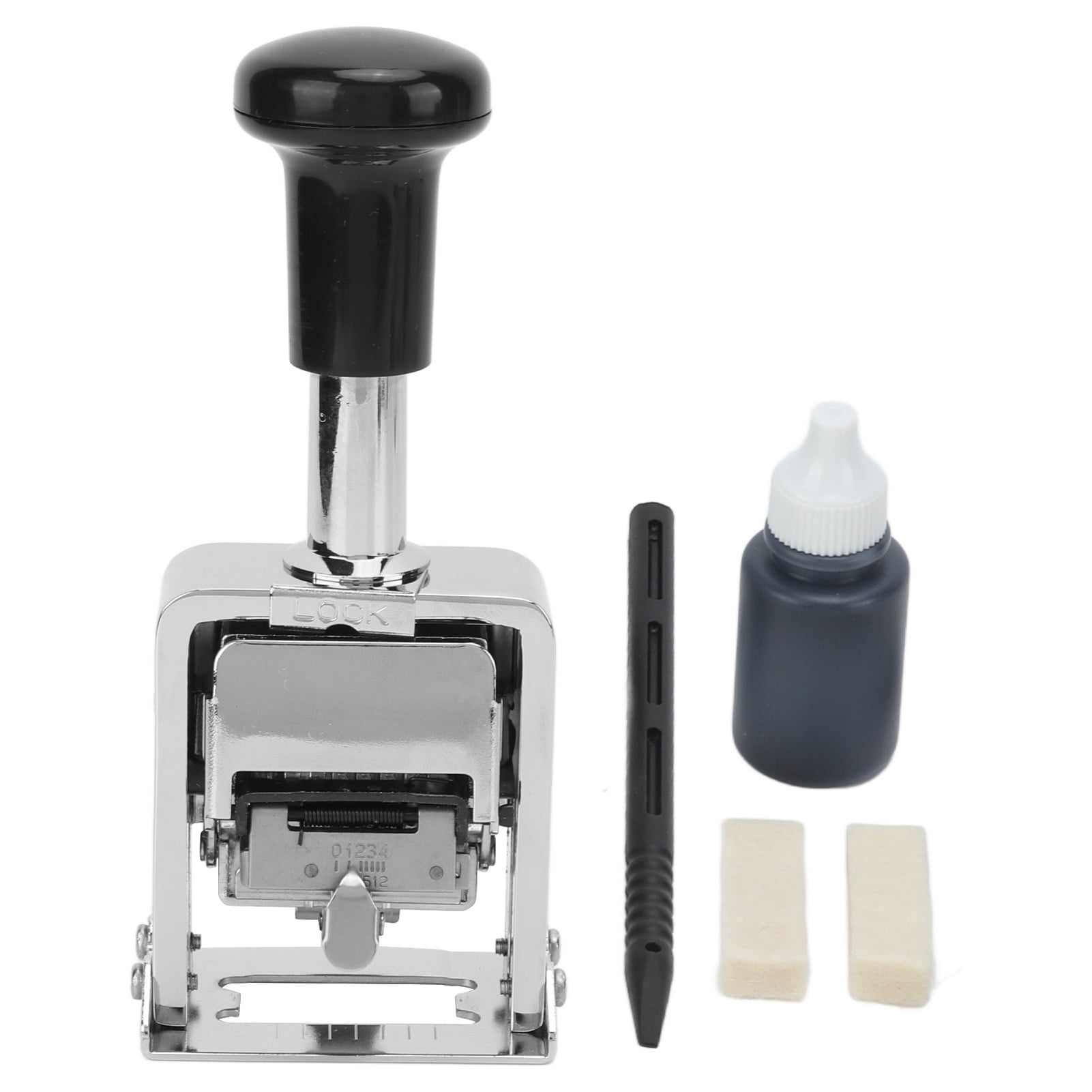 Number Stamp Zinc Alloy Shell Automatic Jump Number Self Inking 5 Digit ...