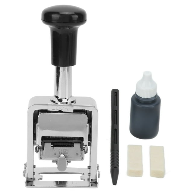 Number Stamp Zinc Alloy Shell Automatic Jump Number Self Inking 5 Digit ...