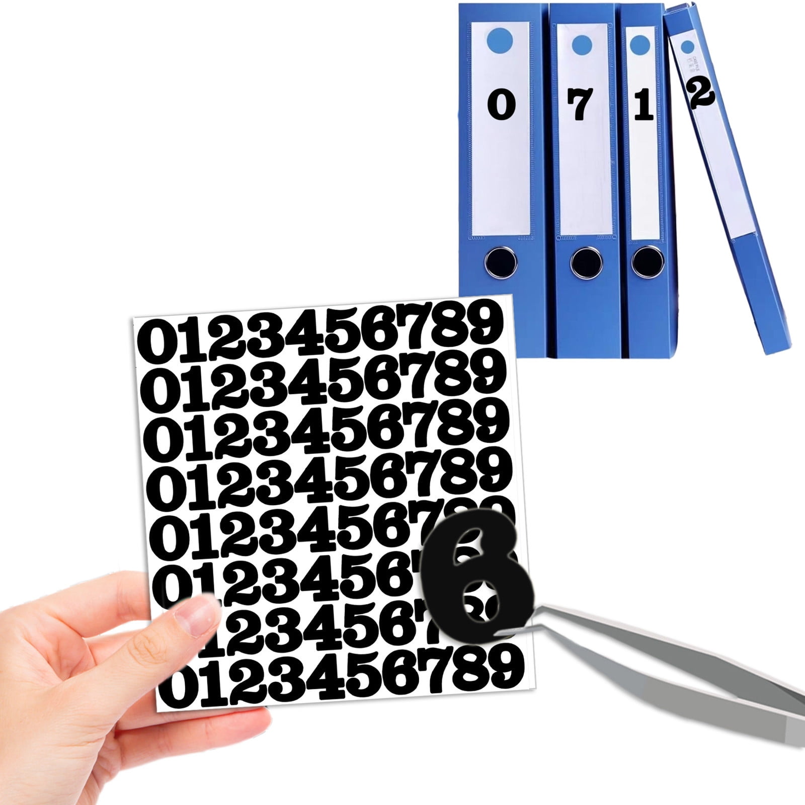 Number Sticker Combination Set 1 Inch Size Labels For Notebook ...