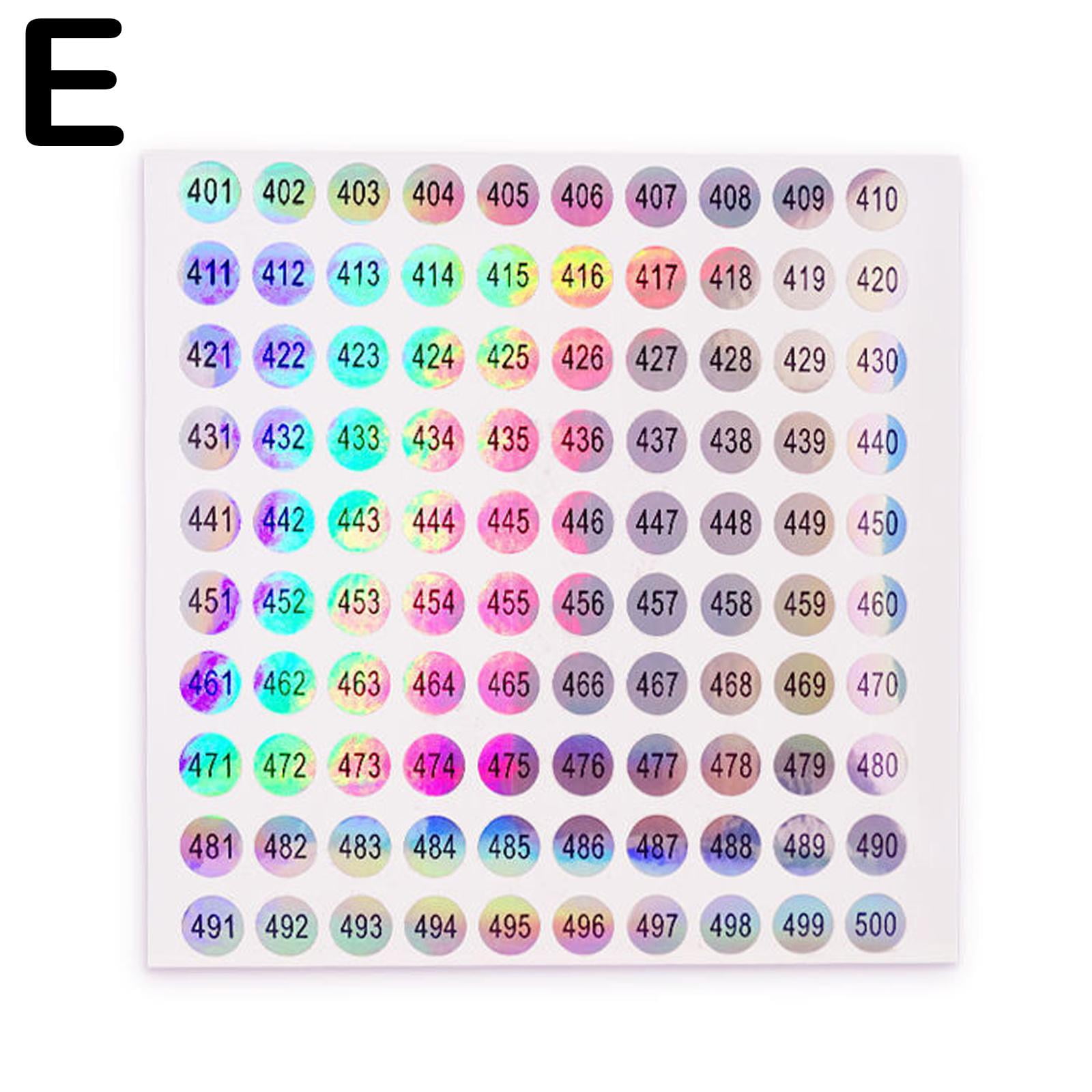 Number Sticker Label For Nail Polish Color Gel Marking Digital ...