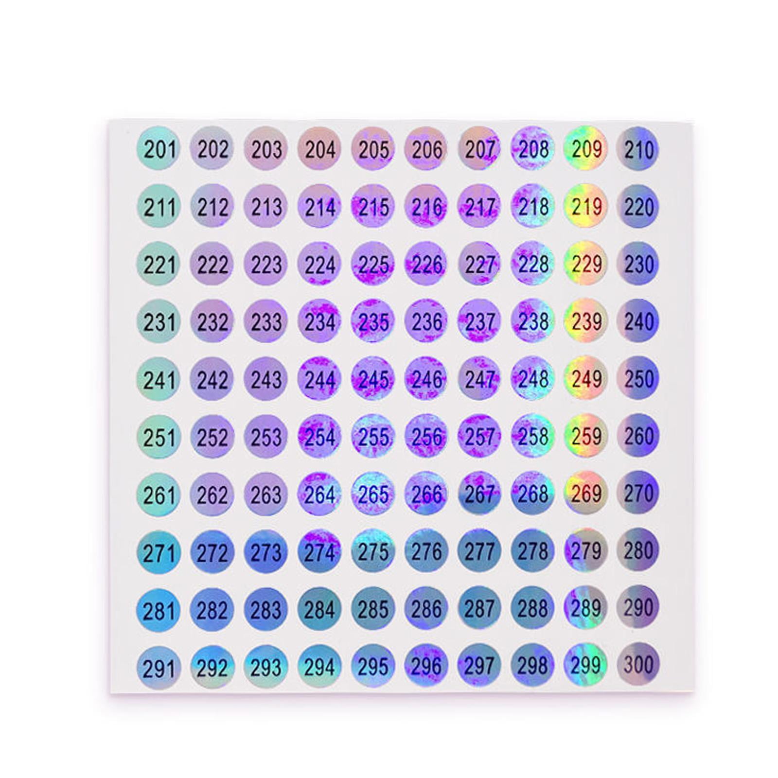 Number Sticker Label For Nail Polish Color Gel Marking Numbering ...