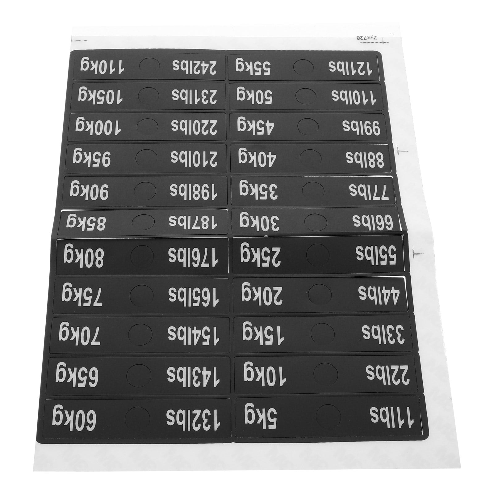 Number Stickers Label Clothes Hangers Belt Fitness Black - Walmart.com