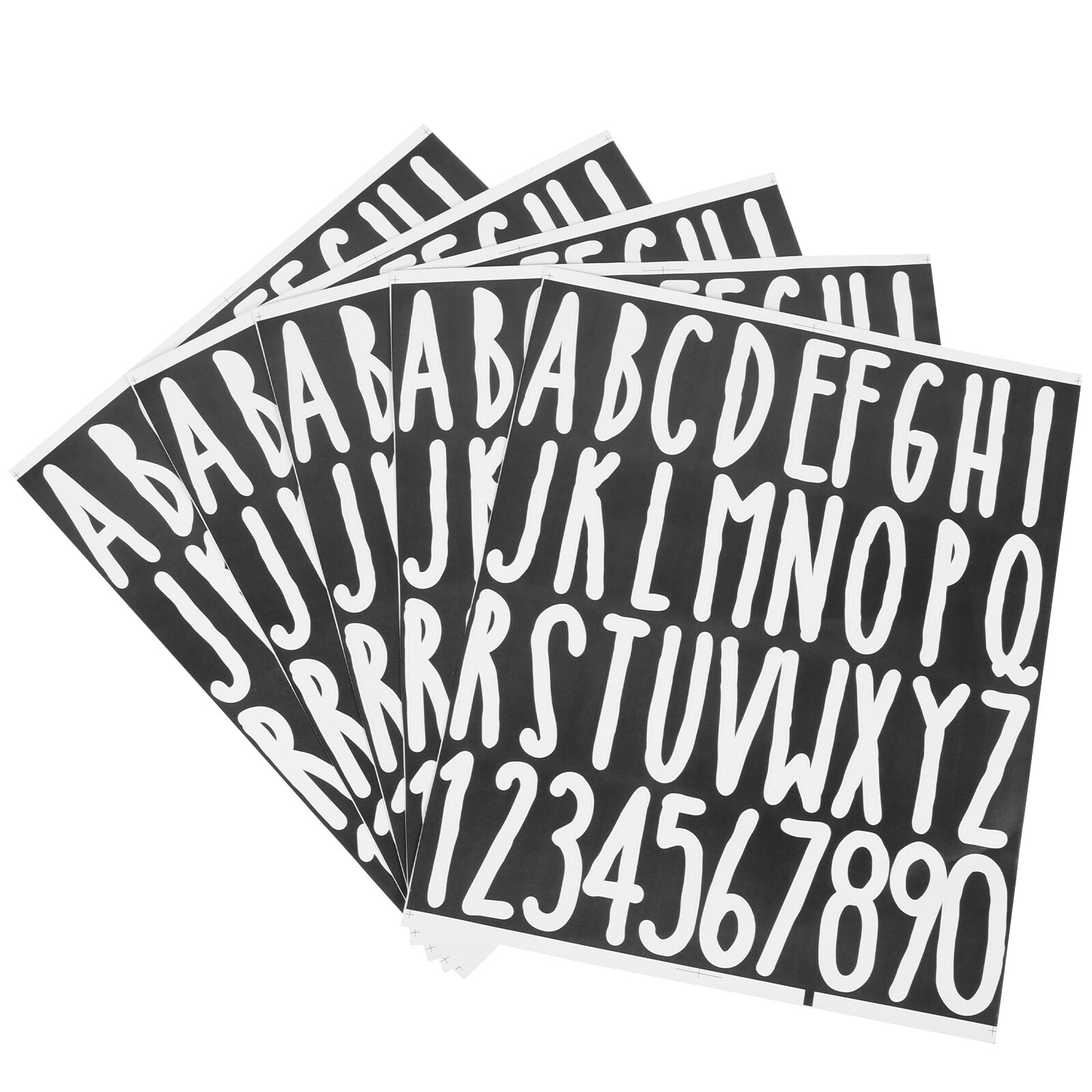 5 Sheets Adhesive Mailbox Letters Stickers Numbers for Outdoor Use ...