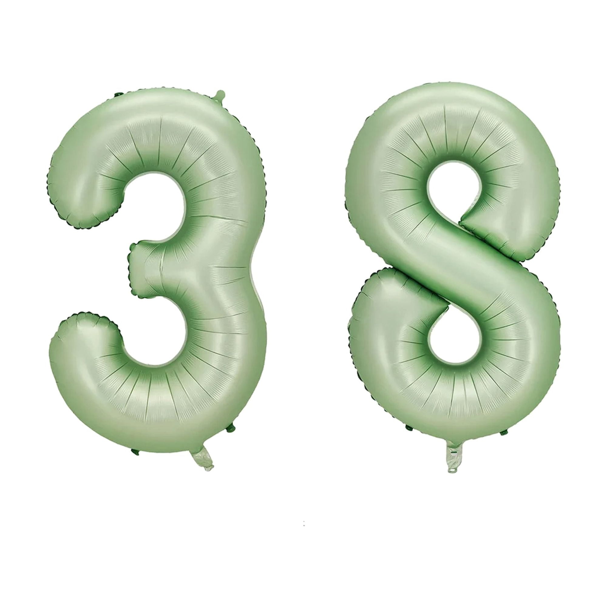 Number Thirty Eight Balloon Pastel Sage Green Number 38 Balloon 32 ...