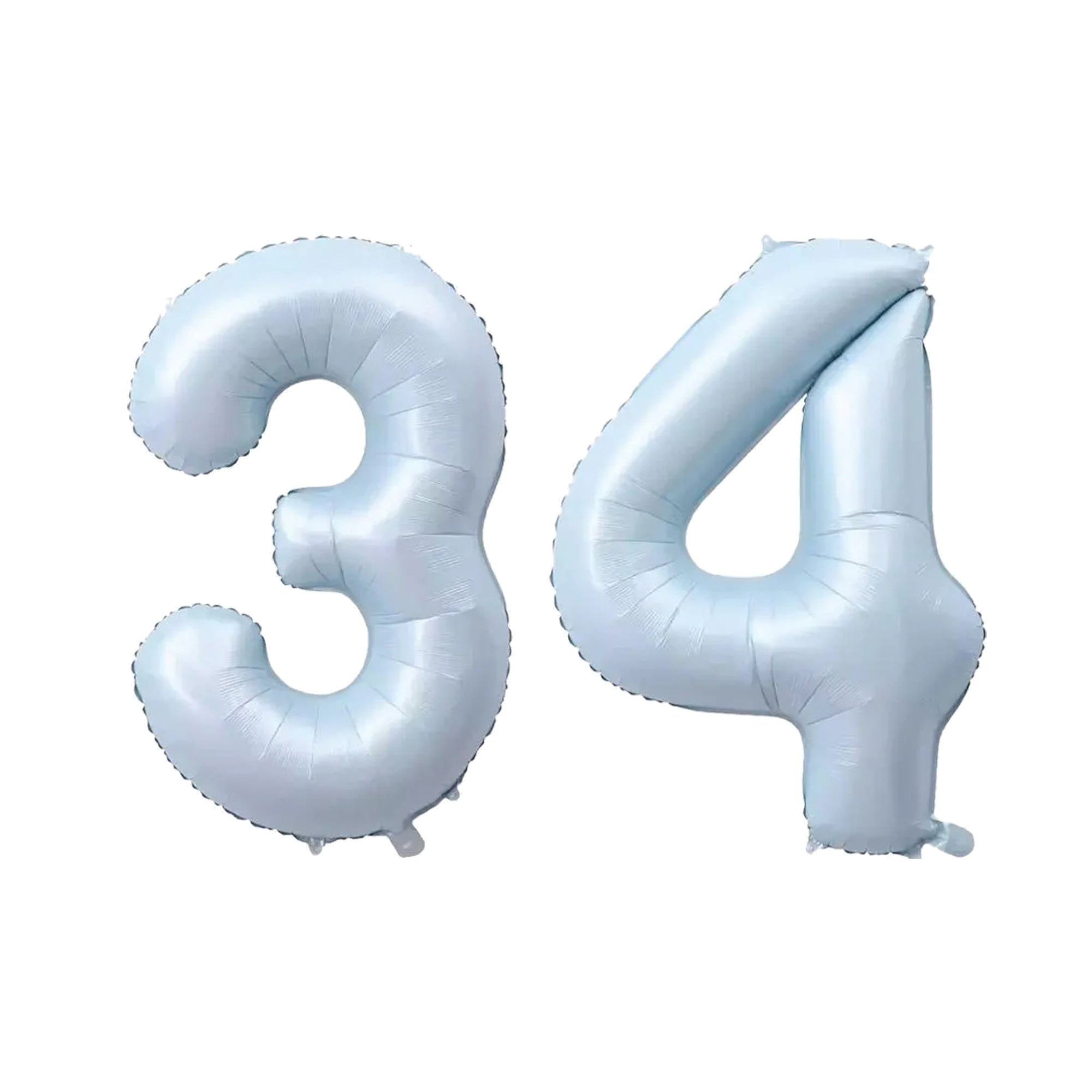 Number Thirty Four Balloon Pastel Blue Sky Blue Light Blue 32" Large ...