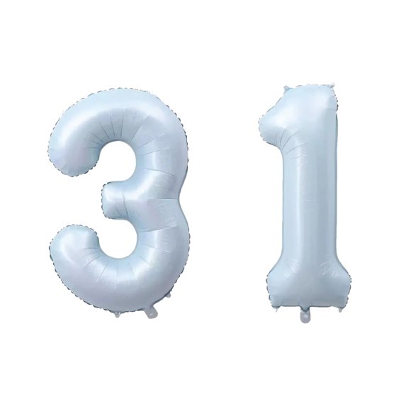 Number Thirty One Balloon Pastel Blue Sky Blue Light Blue 32" Large ...