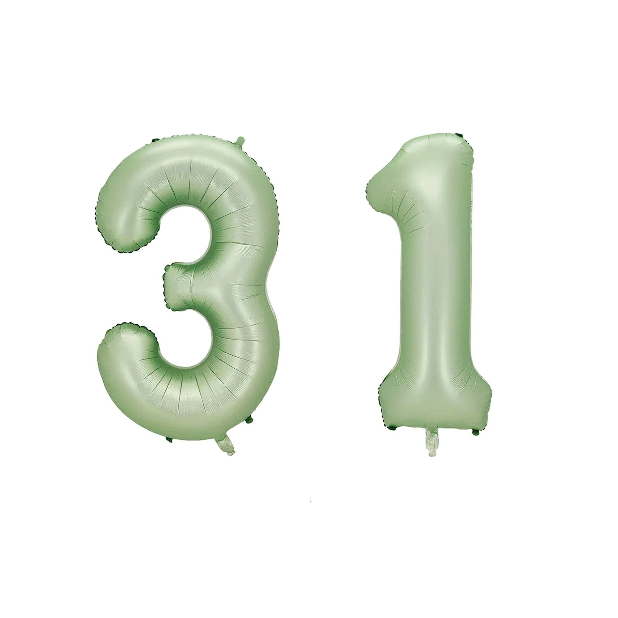 Number Thirty One Balloon Pastel Sage Green Number 31 Balloon 32" Large ...