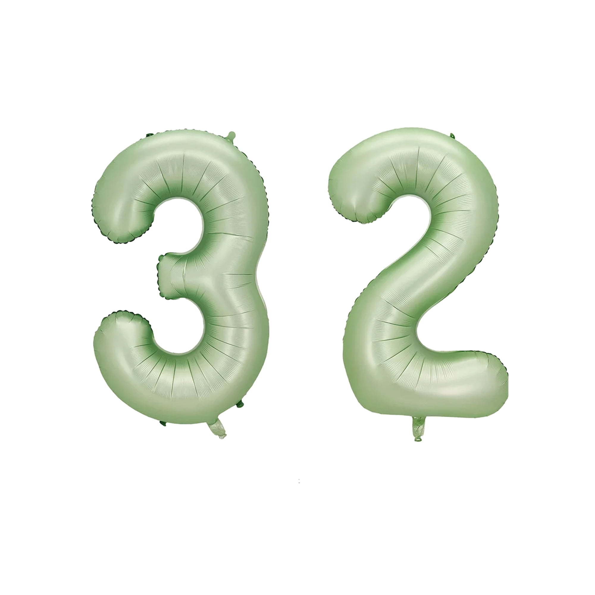 Number Thirty Two Balloon Pastel Sage Green Number 32 Balloon 32" Large ...