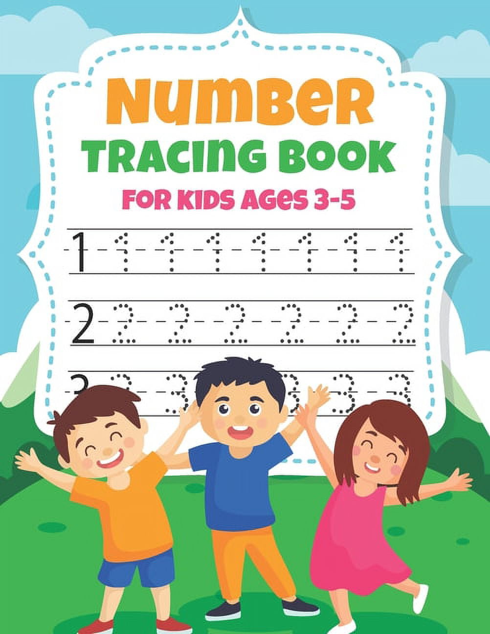 Number Tracing Book For Kids Ages 3-5 : Trace Numbers Practice Workbook ...