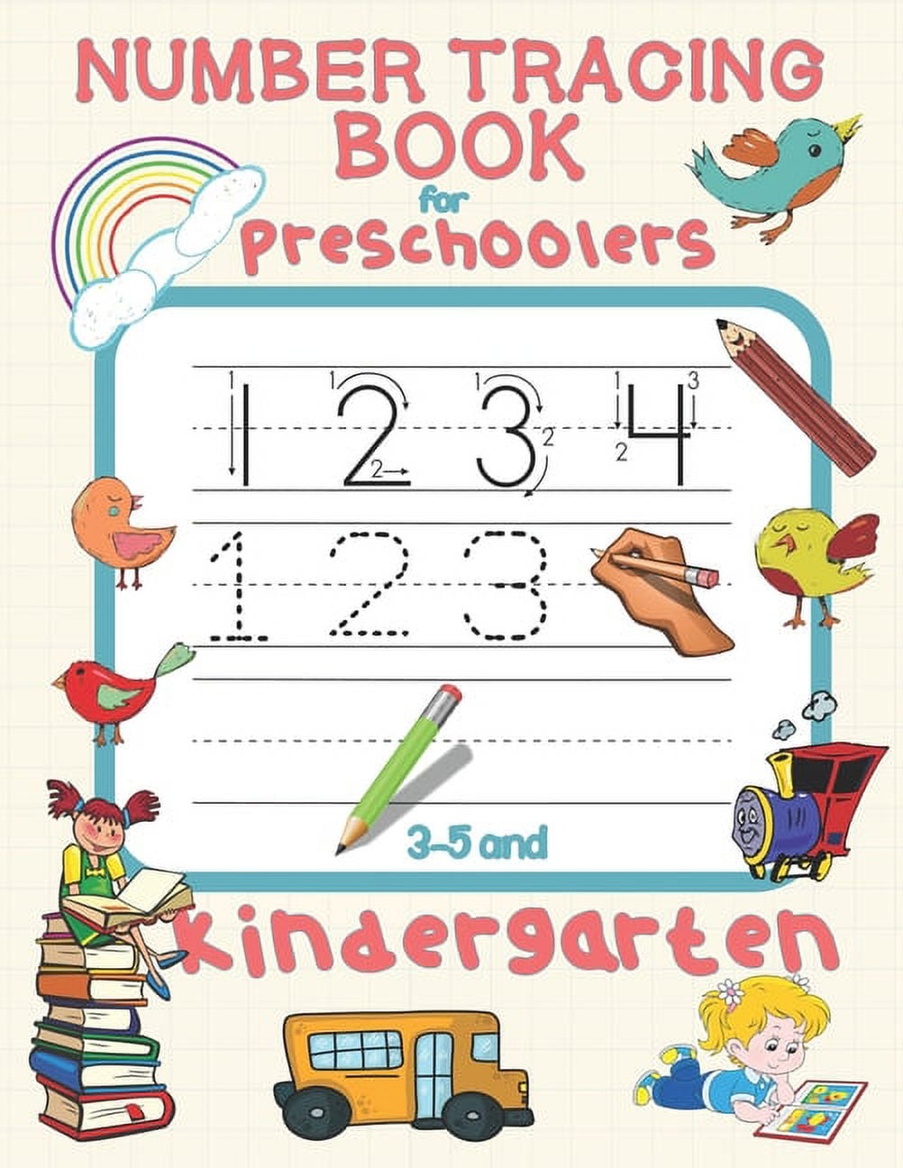 Number Tracing Book for Preschoolers 3-5 and Kindergarten: Number ...