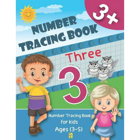Number Tracing Books for Kids Ages 3-5: Trace Numbers Practice Workbook ...