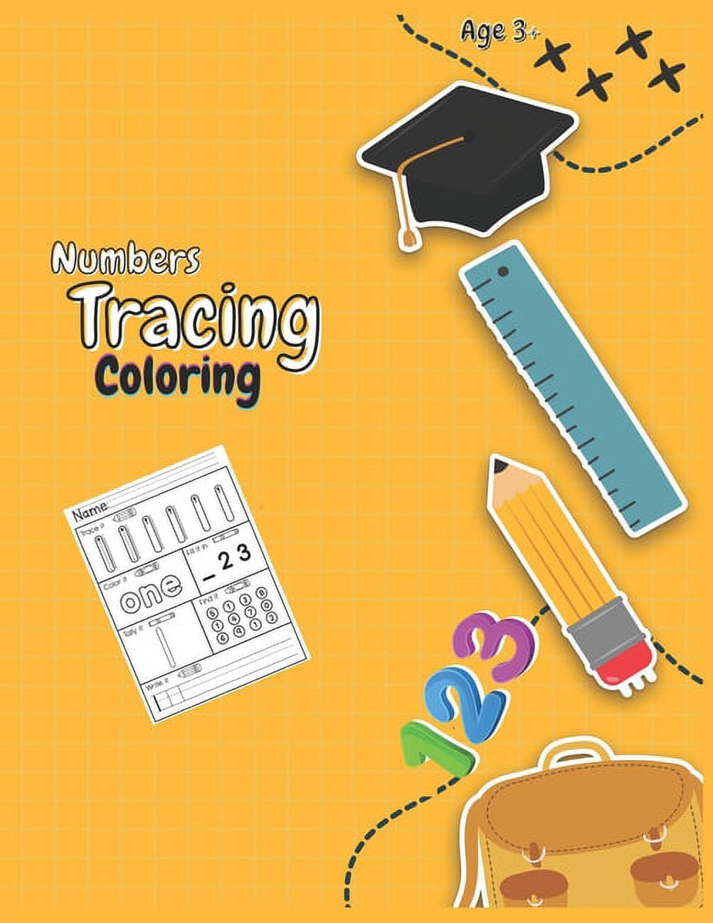 Number Tracing Coloring Book : Numbers 30 Practice Pages for ...