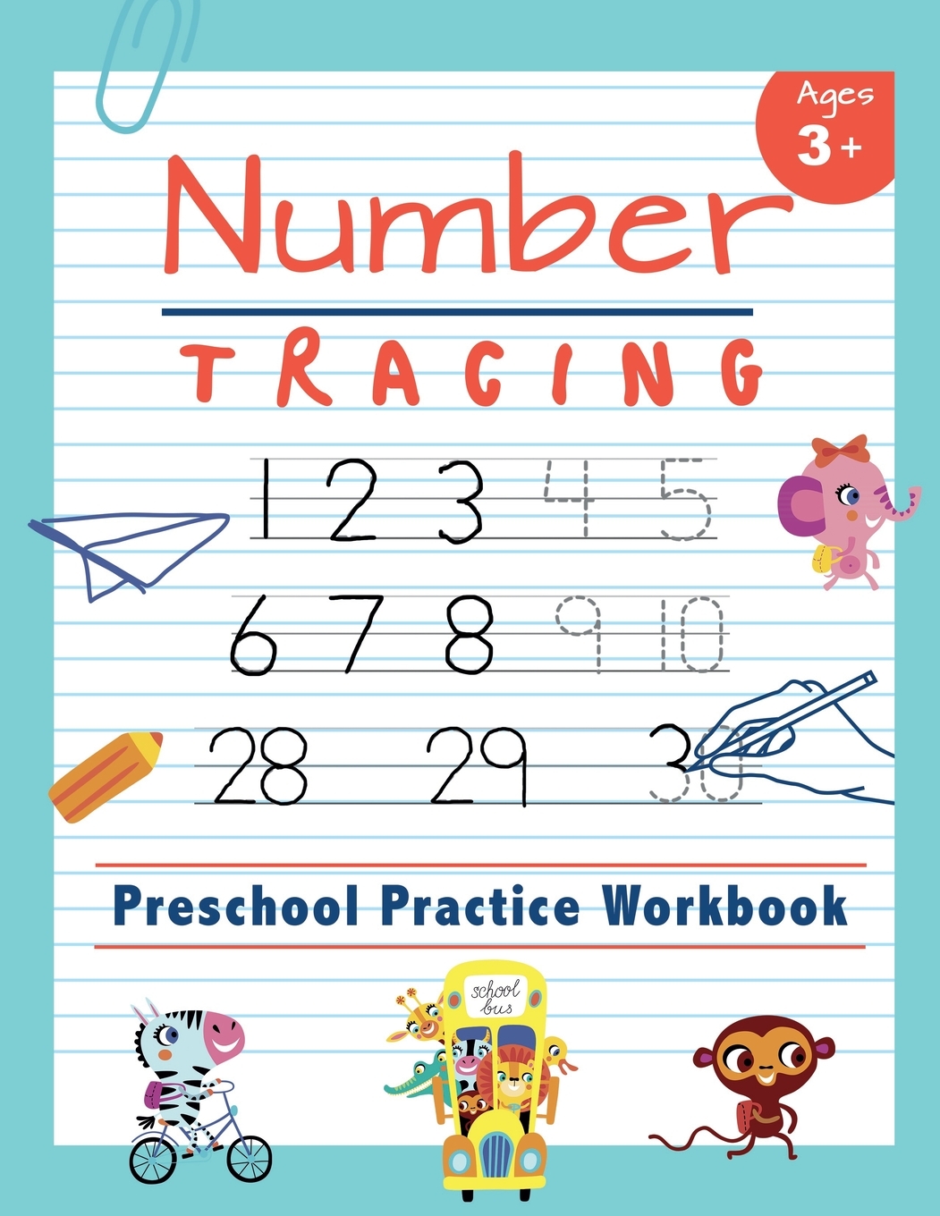 Number Tracing Preschool Practice Workbook: Learn to Trace Numbers 1-20 ...