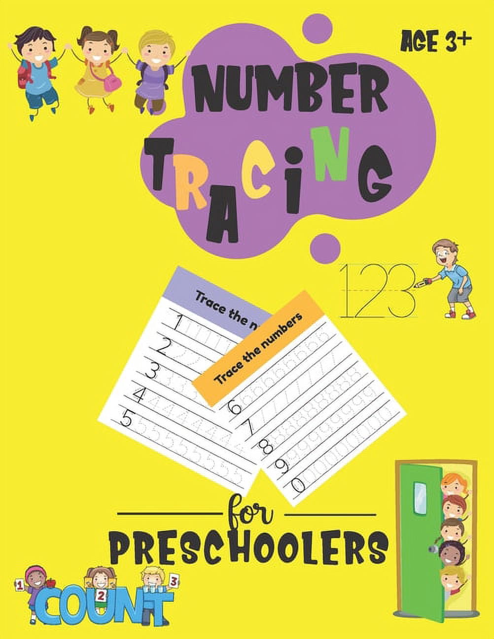 number tracing for preschoolers: trace numbers practice workbook for ...